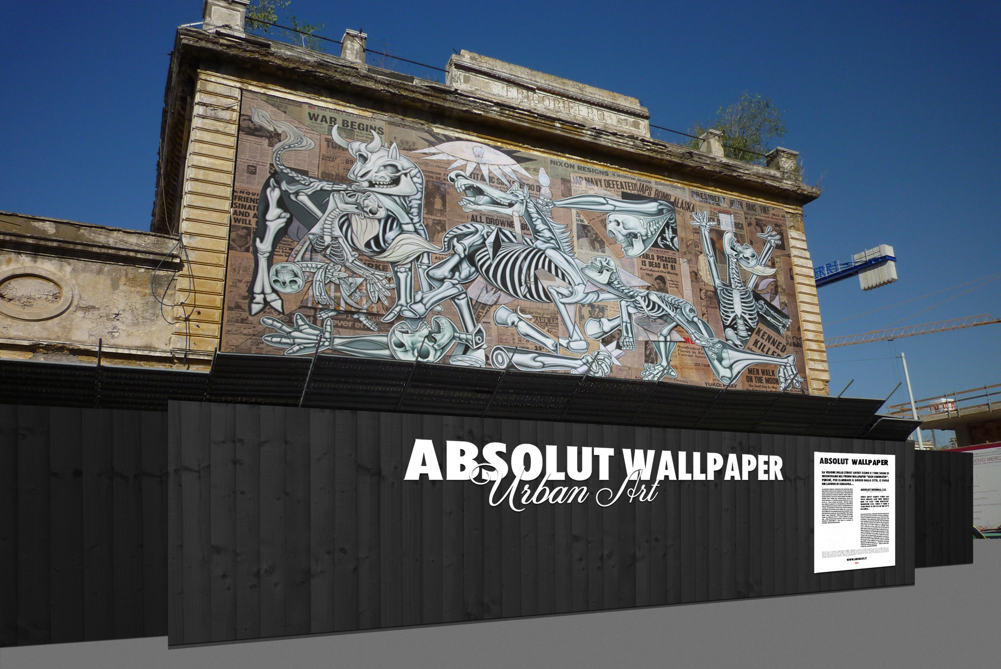 Absolut by Ron English @ Roma | Urbantrash Graffiti
